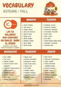 Vocabulario de otoño 🍁 en inglés - | IC Idiomas